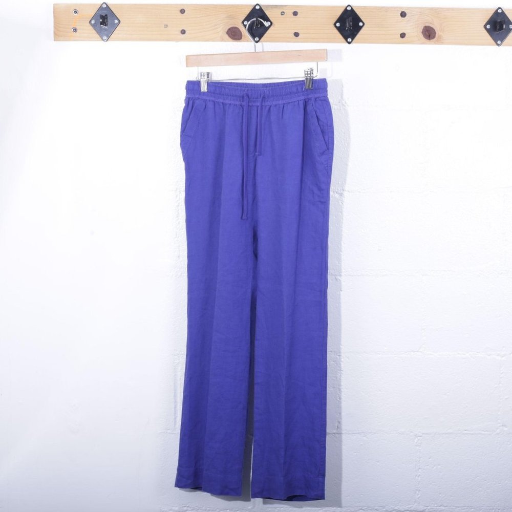 Vince Camuto Blue Wide Leg Drawstring Lounge Pants - Gem
